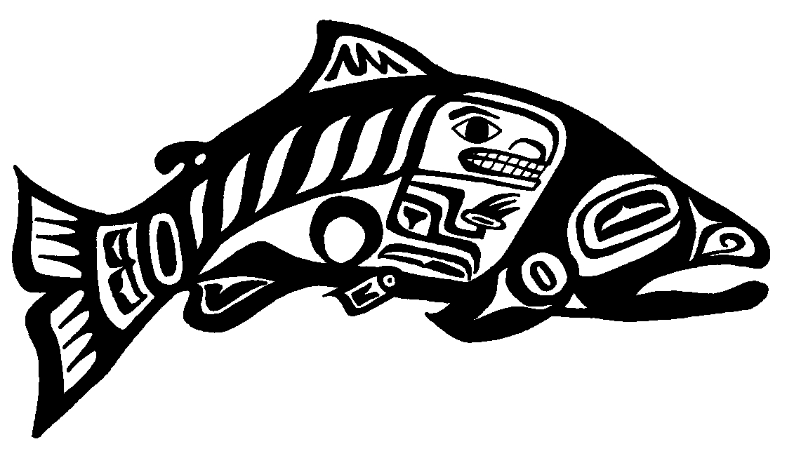 totem salmon – Raven Earth and Glass Works